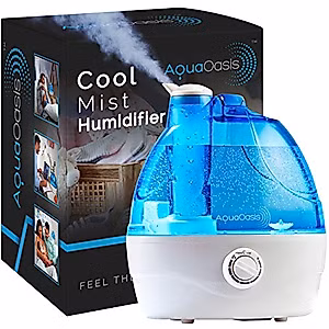AquaOasis™ Cool Mist Humidifier {2.2L Water Tank} Quiet Ultrasonic Humidifiers for Bedroom & Large room - Adjustable -360 Rotation Nozzle, Auto-Shut Off, Humidifiers for Babies Nursery & Whole House