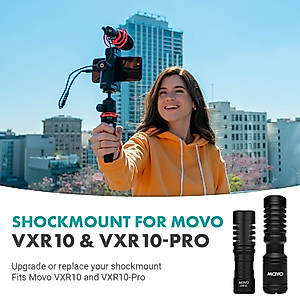 Movo SMVXR10RY Upgraded Rycote Lyre Shockmount for Shotgun Video Microphones 19mm to 22mm in Diameter. Shock Mount with Camera Shoe Mount VXR10, VXR10-PRO, and Similar On Camera Mics