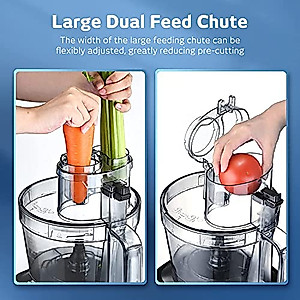 Magiccos 14-Cup French-Fry-Cutter Storage-Drawer Food-Processors - Large Feed Chute, Built-in Storage Drawer, Cheese Shredding, Meat Chopping, Shredding and Slicing, Mixing and Doughing, for Home Use