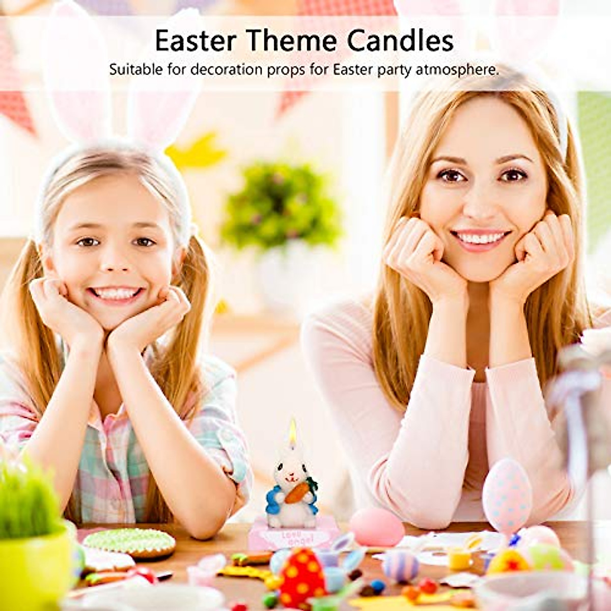 KESYOO Miniature Bunny Rabbit 2pcs Bunny Candle Rabbit Cake Candle Easter Party Bunny Rabbit Decorations Spring Animal Figurine Spring Animal Table Centerpiece Scented Soy Tealights