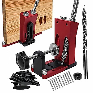 Pocket Hole Jig Kit Woodwork Guides Joint Angle Tool Carpentry Locator Fit 3/8inch Plug