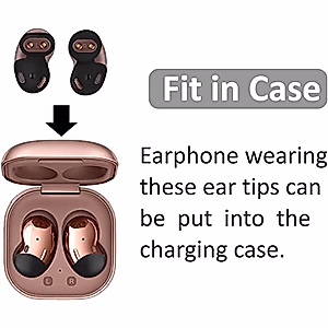 JNSA Galaxy Buds Live Anti-Slip Earbuds Ear Skins Earbud Cover Ear Tips Covers Compatible with Samsung Galaxy Buds Live, Non-Slip Sound Leakproof Earbuds Covers,2 Size 4 Colors 8 Pairs (Live)