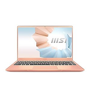 MSI Modern 14 Professional Laptop: 14" IPS-Level Thin Bezel Display,Intel Core i7-1165G7, Iris Xe, 8GB, 512GBSSD, Win10, Beige Mousse(B11MO-242)