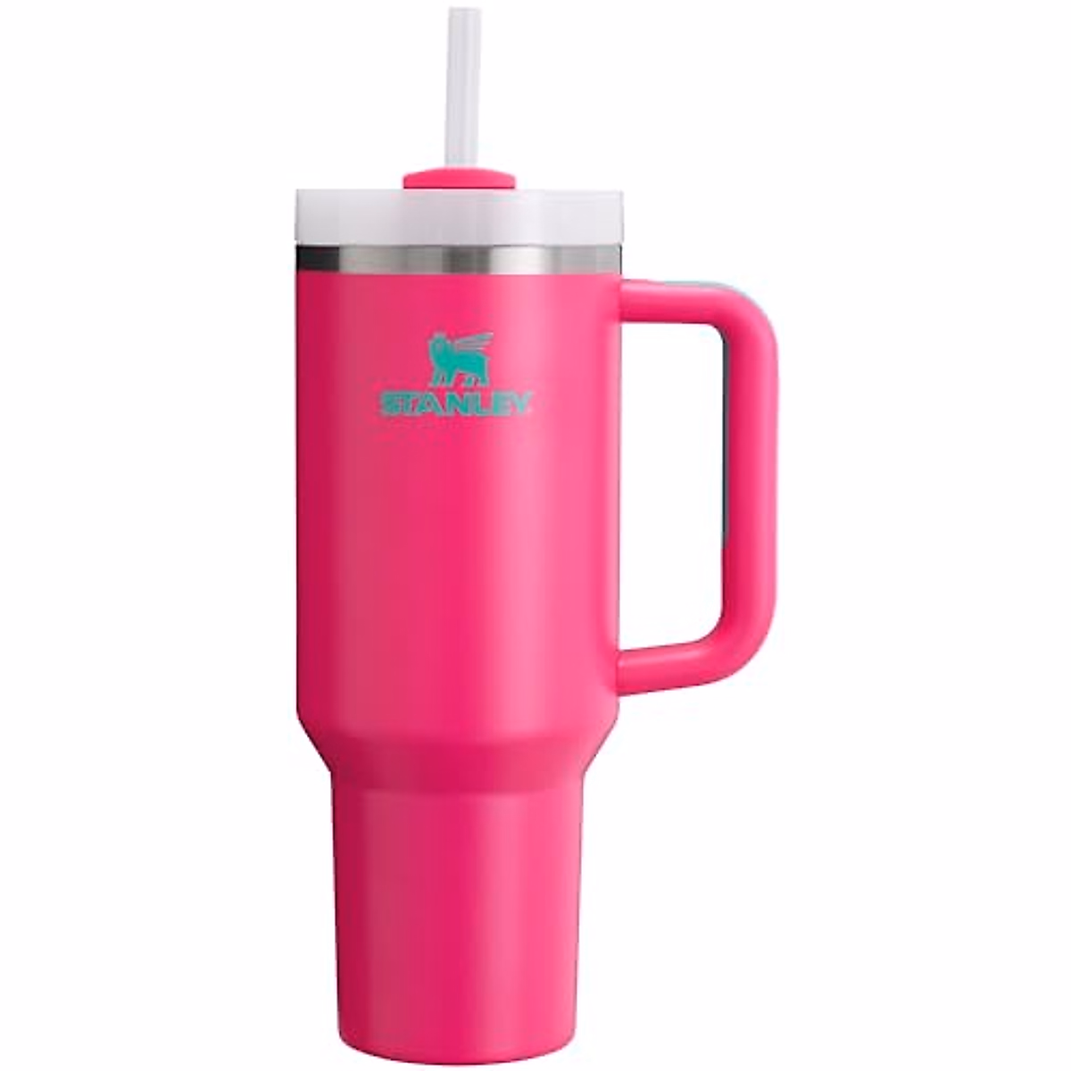 Stanley Quencher H2.0 Tumbler with Handle and Straw 40 oz | Flowstate 3-Position Lid | Cup Holder Compatible for Travel | Insulated Stainless Steel Cup | BPA-Free | Passion Pink