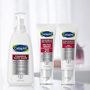 CETAPHIL Redness Relieving Foaming Face Wash For Sensitive Skin , 8 Fl Oz , Gently Cleanses & Calms Sensitive Skin Without Over Drying, (Packaging May Vary)