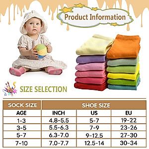 HYCLES Non-Slip Toddler Socks With Grips Kids Anti Slip Sticky Socks For Infant 1-3 Years Kids Toddler Slipper Socks