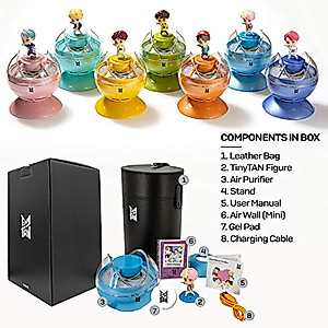 BTS TinyTAN Jimin Air Purifier e-Nano Film Filter with Real-Time Diagnosis 4-Stage LED for Allergies and Pets, Odor and Dust Eliminator for Home Office Desk