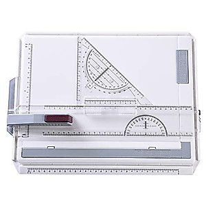 A4 Drawing Board Set, Adjustable Angle Drafting Tables with T-shaped Square Rulers/Triangular Board/Angle Ruler, Multi-function Drawing Board Tool for Student Engineer Architect