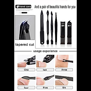 Nail Clippers Sets，20 in 1 High Precisio Stainless Steel Nail Cutter pedicure kit， nail clippers for men ，manicure set，fingernail clipper， and Beauty Tool Portable Set (Set of 7 pieces)