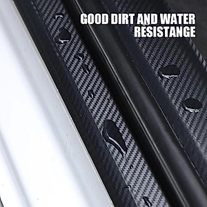 GKmow 1 PC Car 3D Carbon Fiber Sticker, 1.96In x 32.8Ft Self-Adhesive Multi-Purpose Decorative Car Sticker, Personalized and Creative PVC Decorative Accessories, Suitable for Most Models (Black)