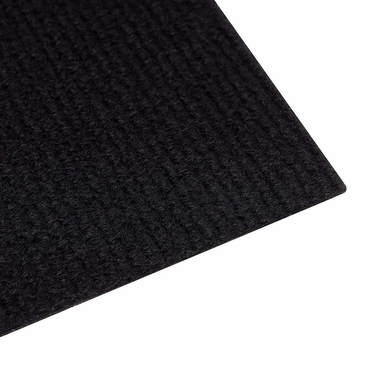 YUNLAIGOTOP 24” x 24” Indoor/Outdoor 0.18" Peel and Stick Carpet Tile, Commercial &Home Carpet Tiles, 15 Pcs Peel and Stick Carpet Tiles, Durable Stick on Floor Tiles for Wood/Ceramic Floors (Black)