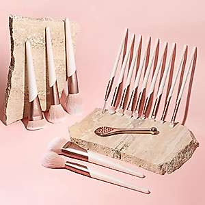 EcoTools Luxe Exquisite Eye Makeup Brush Kit, For Eyeshadow, Eyeliner, & Brow Makeup, Professional Eye Brush Set, Eco-Friendly Makeup Tools, Synthetic Bristles, Cruelty Free & Vegan, 6 Piece Set