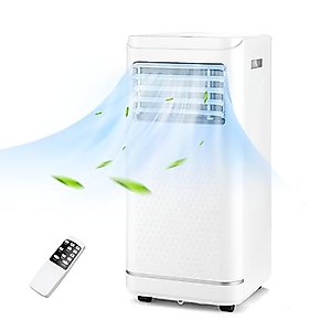 SIMOE 10000 BTU Portable Air Conditioners, Portable AC Unit with Cool, Dehumidifier & Fan Modes, Cools up to 350 Sq. Ft, Room Air Conditioners with Remote Control, 24 Hour Timer, Installation Kit