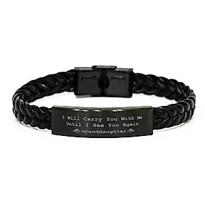 I Will Carry You With Me Until I See You Again,Memorial bracelet,Memorial,loss of GrandDaughter memorial,bereavement bracelet
