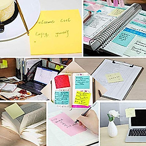 MQLH-TECH Pop Up Sticky Notes 3x3 Refills Easy Post Notes Self Stick Notes Bright Rainbow Colors Super Adhesive Pop-up Notes 6 Pads 100 Sheets/Pad Individual Package 600 Sheet Total