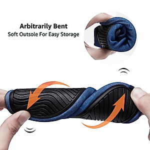 Racqua Kids Water Shoes Boys Swim Surf Sports Shoes Barefoot Quick-Dry Lightweight Aqua Socks Girls Pool Beach Yoga Shoes Little Kid Blue Dinosaur 1-2