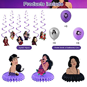 35 Pieces Singer Party Decoration, Include Singer Birthday Banner Honeycomb Centerpieces Cake Topper Singer Party Latex Balloons for Birthday Baby Shower Party Supplies