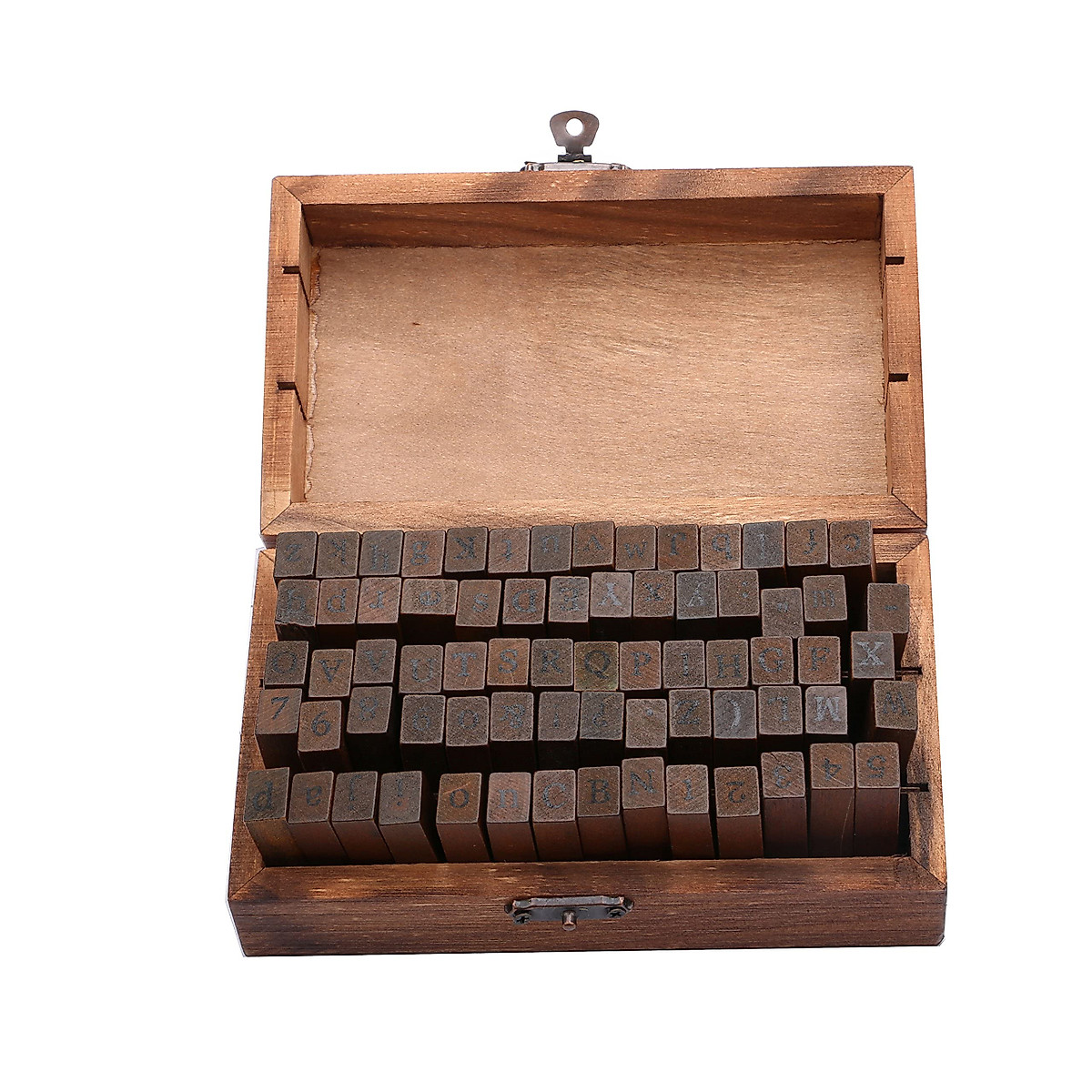 Rubber Stamp Letters Alphabets, Dedoot 70 pcs Alphabet Stamps for Pottery Vintage Wooden Number and Letter Symbol Alphabet Mini Stamps for Clay Crafts, Card Making, Kids Painting