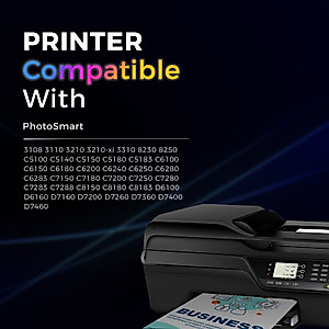 HOTCOLOR 02 Ink for HP 02 HP 02 Ink Cartridges for HP C6280 Ink cartridges Photosmart c7250 Ink C7200 C6180 C5280 (12 Pack + 1 Black)