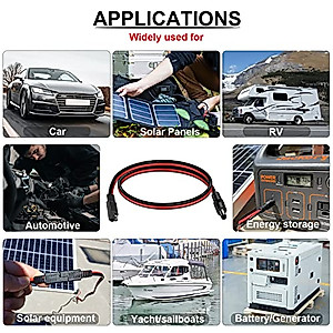 iGreely SAE Plug to DC 5.5mm x 2.1mm Male Cables with SAE Polarity Reverse and DC 8mm Adapter for Automotive RV Solar Panel 14AWG 2ft/60cm