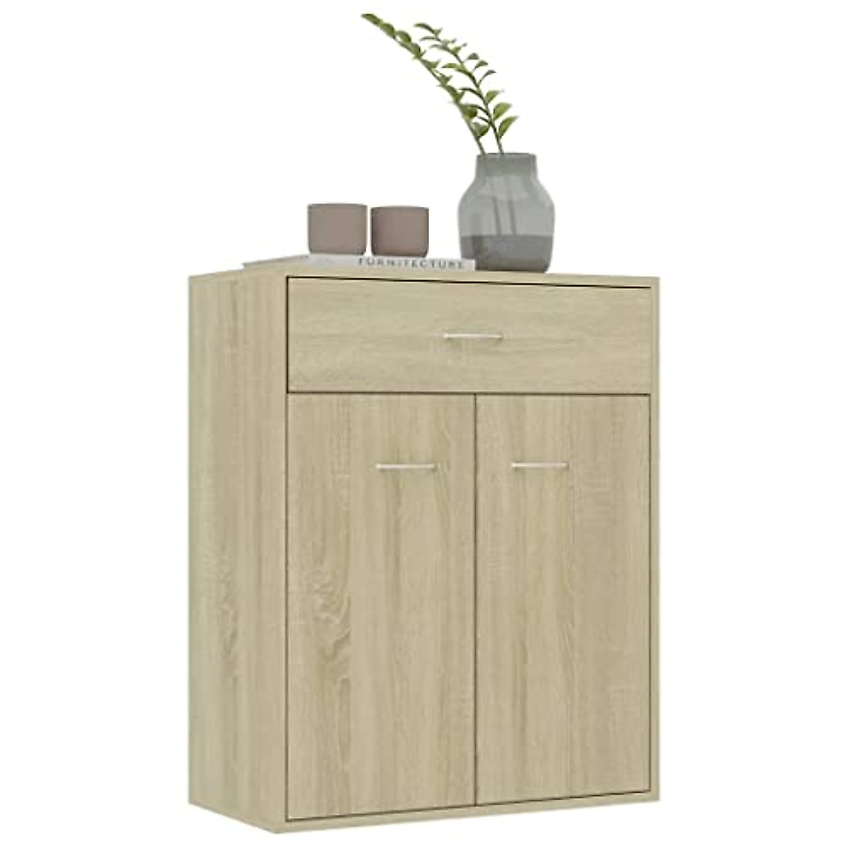 SEASD Sideboards and Buffets Cabinet with Storage Home Decor Sonoma Oak 23.6"x11.8"x29.5" Chipboard