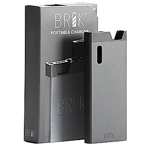 BRIK Portable Carrying Case - Magnetic Holder - Charger Storage - Travel Accessory - Anodized Metal Case (Steel Grey)