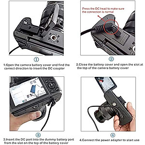 Kimaru ACK-E12 DR-E12 DC Coupler LP-E12 Dummy Battery AC Power Adapter Kit for Canon EOS M10,EOS M50,EOS M50 Mark ii,EOS M100,EOS M200,EOS M,EOS M2,Kiss M,Kiss M2 Cameras.