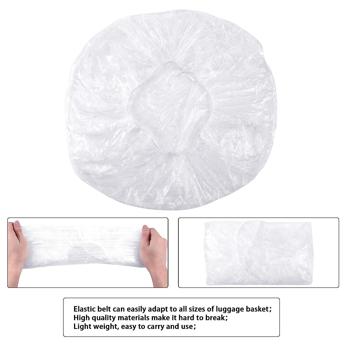 20 Pieces Bin Bags Disposable Safety Protective Film TSA Security Bin Cover for Travelling Airport Safety, Transparent