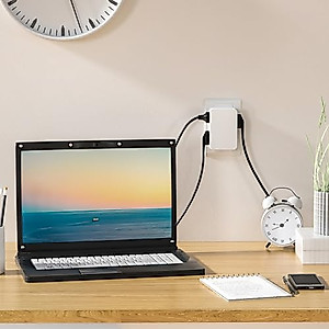 Plug in Outlet Extender,6 Grounded Outlet to The Side,Wall tap Side Access Adapter,Electrical Wall Plug,UL Listed,2 Pack