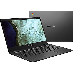 ASUS 2020 Chromebook 14 Inch Laptop| Intel Celeron N3350 up to 2.4 GHz| 4GB Memory| 32GB eMMC| Bluetooth| Webcam| Chrome OS| Silver + NexiGo 32GB MicroSD Card Bundle