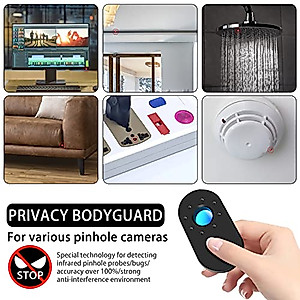 LUPAPA Camera Detector, Anti-Sneak Photo and Anti-Monitoring, for Hotel Bathroom, Scan Camera, Black