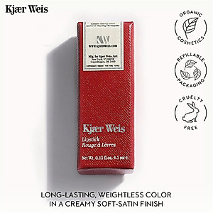 Kjaer Weis Lipstick. Hydrating Nude Lip Color with Soft Satin Finish. Organic, Nourishing Ingredients for Long Lasting Lipstick with Smudge-Proof Wear. Cruelty Free Clean Makeup (Thoughtful Iconic)
