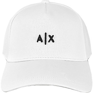 A | X ARMANI EXCHANGE Men's Baseball hat, White, One Size