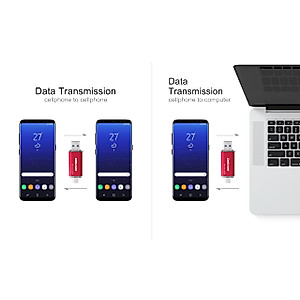 USB C Flash Drive, DISAIN 64GB USB C Thumb Drive (USB A 3.0/USB C 3.0), 2 in 1 OTG Type C Flash Drive for USB C Smartphones, Tablets, PC