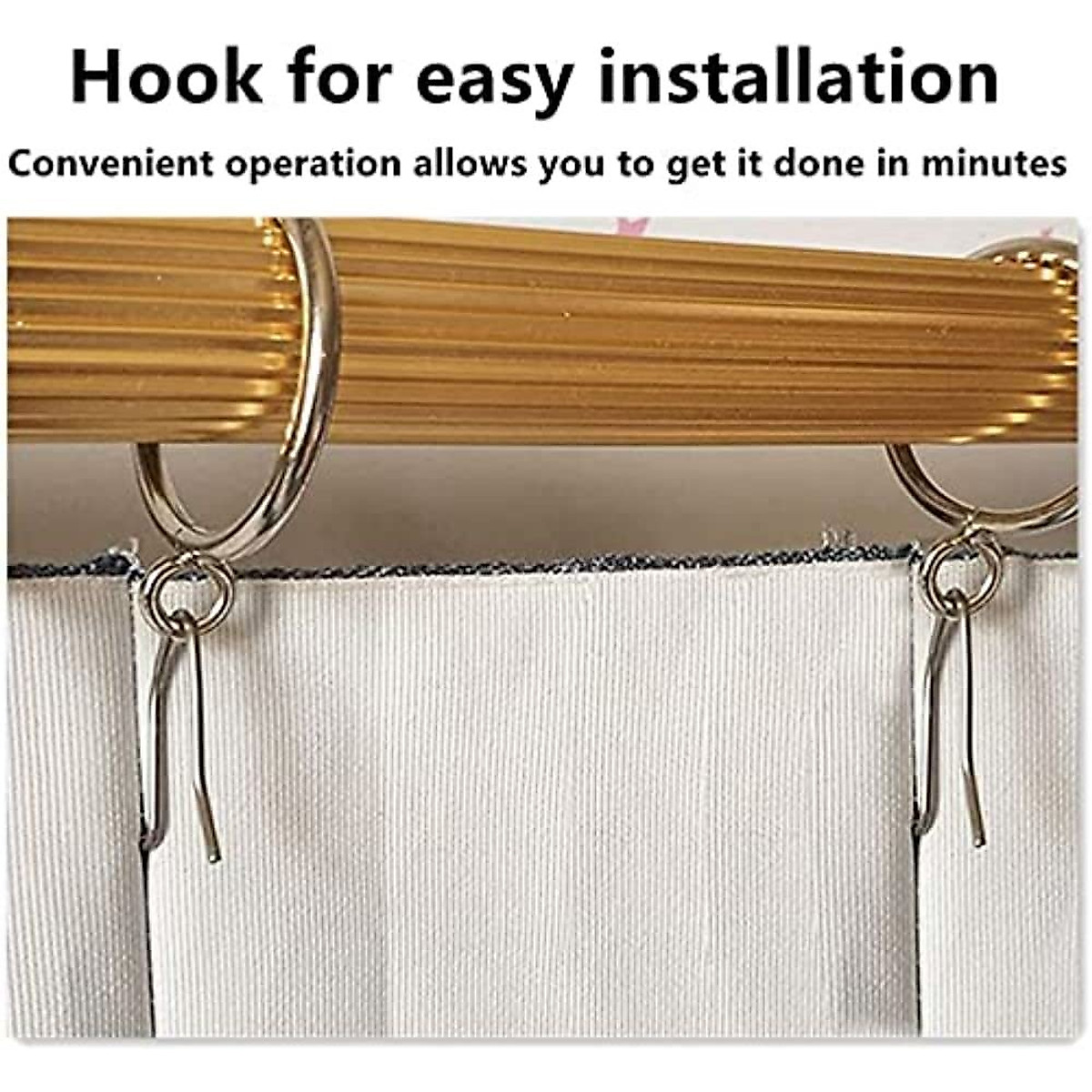 LKERLAN Heavy-Duty Offset Pin-On Drapery Hooks, 28 Hooks per Pack (28)