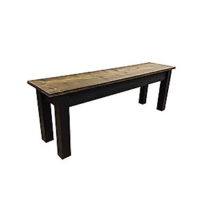 Dark Walnut and Black Bench (36)