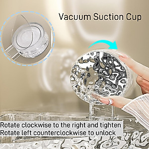 Wamnexti Corner Shower Caddy with Hooks, Suction Cup Shelf for Inside Shower Wall Organizer, Bathroom Shower Baskets Organizers, Storage Shelves for Kitchen Bedroom Apartment Home, Clear Rectangle