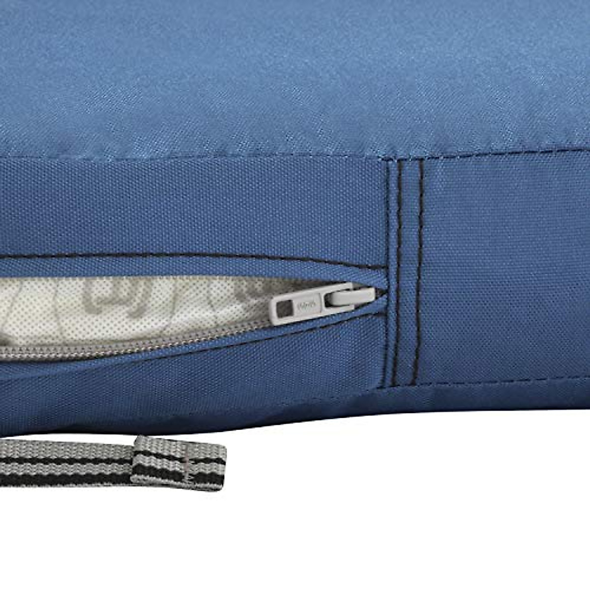 Classic Accessories 60-346-010501-RT Ravenna Cushion Slip Cover, 72"L x 21"W x 3"Thick, Empire Blue