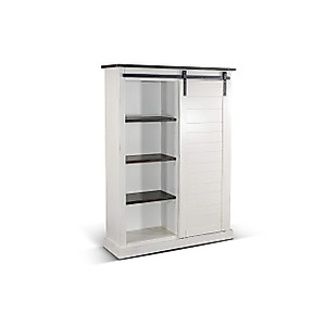 Sunny Designs Carriage House Bookcase with Off-White and Dark Brown 2817EC
