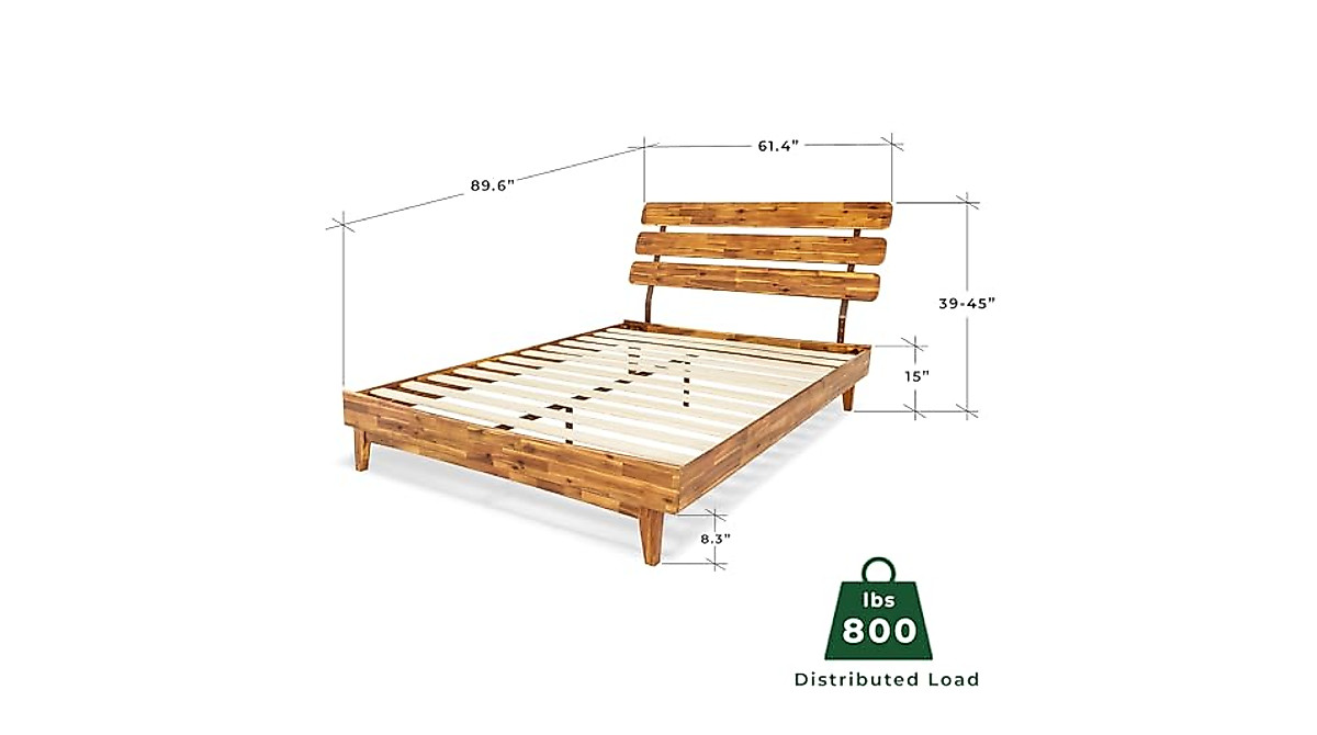 Bme Caden 15" Deluxe Bed Frame - Adjustable & Stylish