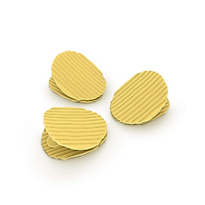 Genuine Fred, POTATO CLIPS - Set of 4 - Wavy Chip Bag Closures, Chip Clips, Bag Clips - Durable Plastic - 2" x 2.25" each - Exclusive Patented Design