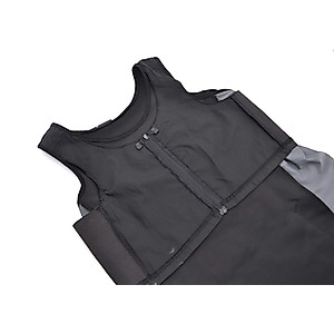 BaronHong Women Lesbian Tomboy Zip Up Chest Binder Quick-Drying Swimwear Vest Tank Top+Swimming Pants(Black,S)