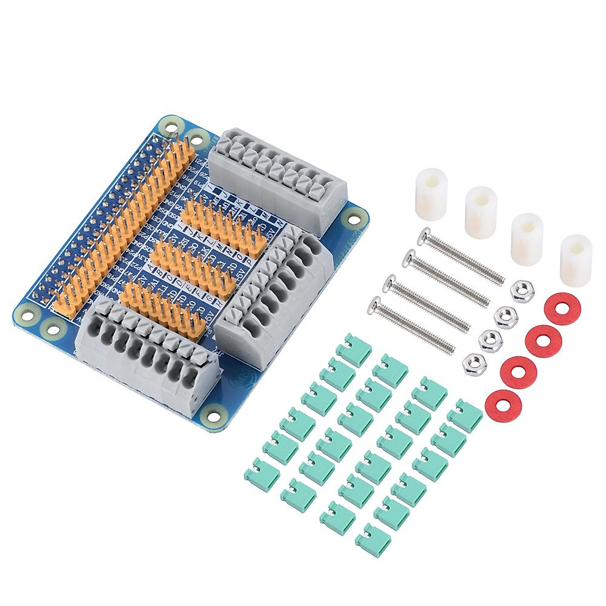 fosa Raspberry Pi 3 Pi 2 Pi Model B GPIO Expansion Extension Board One Row to Three Rows GPIO Multifunction Interface Module with Screws & Jumber for Raspberry Pi 2 3 B