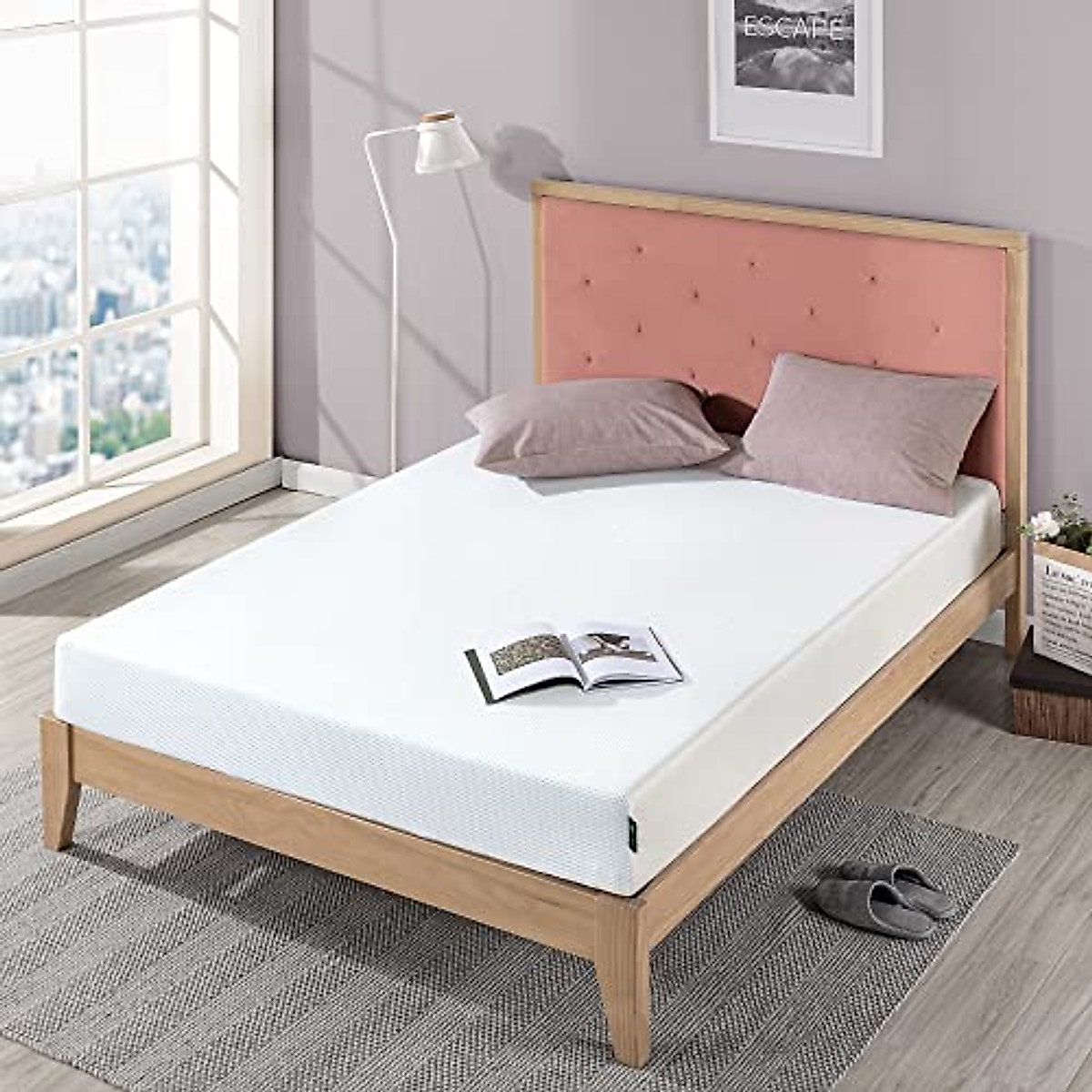 ZINUS Joseph Metal Platforma Bed Frame, Twin & 8 Inch Green Tea Cooling Gel Memory Foam Mattress / Cooling Gel Foam / Pressure Relieving / CertiPUR-US Certified / Bed-in-a-Box, Twin