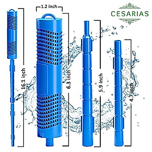 CESARIAS Spa Mineral Filter Sticks Cartridge for Hot Tub, Pool Testing Strips 6 in1, Kit of 3, Water Quality Test Strip 50pcs, Last for 4 Months