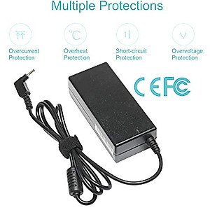 19V 3.42A 65W Laptop Charger for Acer Chromebook 11 13 14 15 R11 CB3 Series C720 C720P C720-2802 C740 C910 N15Q8 N15Q9 C738T CB5-132T AC Adapter Power Supply Cord