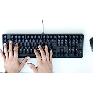 Cherry MX RGB Mechanical Keyboard with MX Red Silent Gold-Crosspoint Key switches for typists, Programmers, Creator, Coder, Work in The Office or at Home G80-3000N RGB (Full Size)