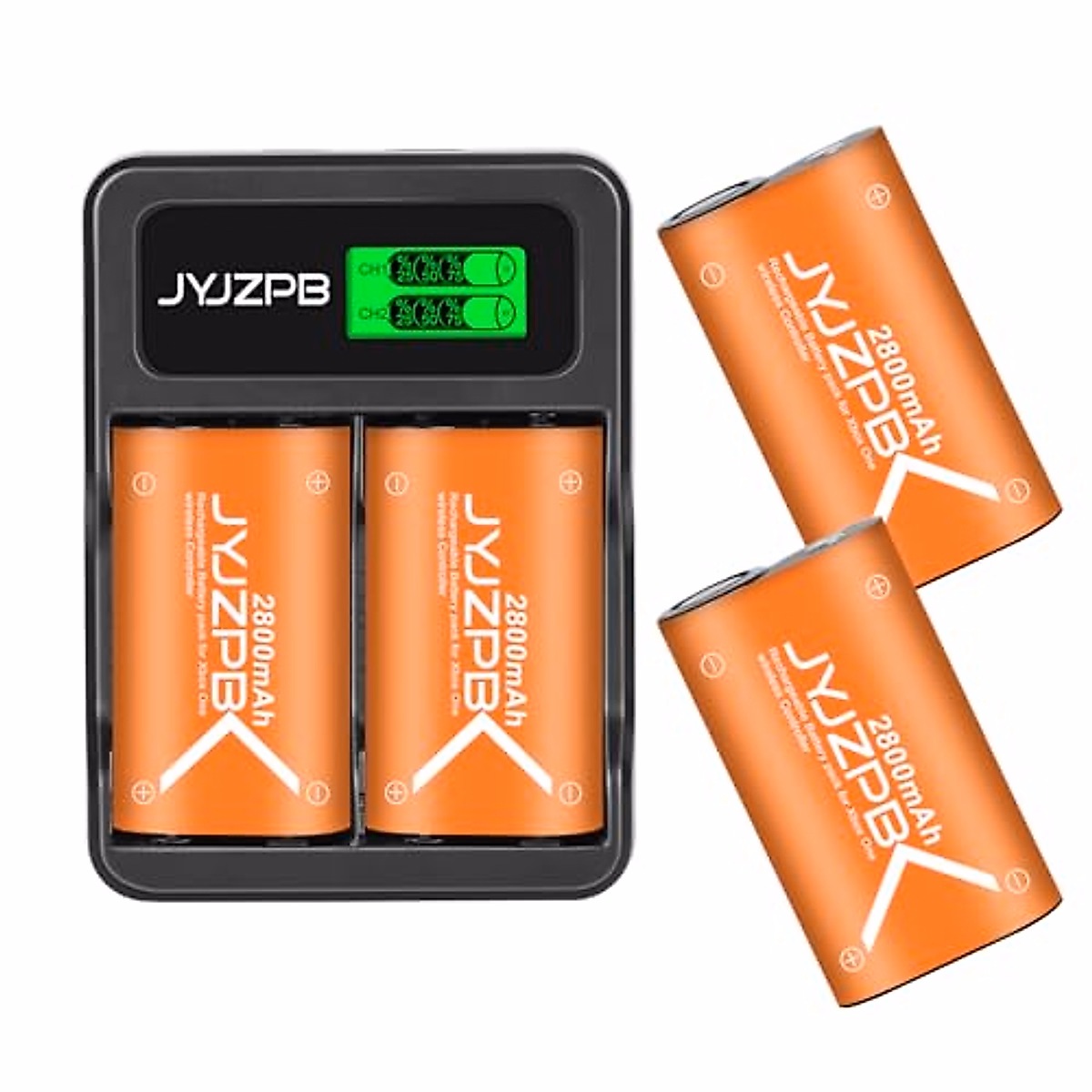 JYJZPB 2800mAhx4 Controller Rechargeable Batteries with Dual Charger for Xbox One/Xbox Series X/Xbox Series S/Xbox One X|S/Xbox One Elite Wireless Controller, Xbox Accessories
