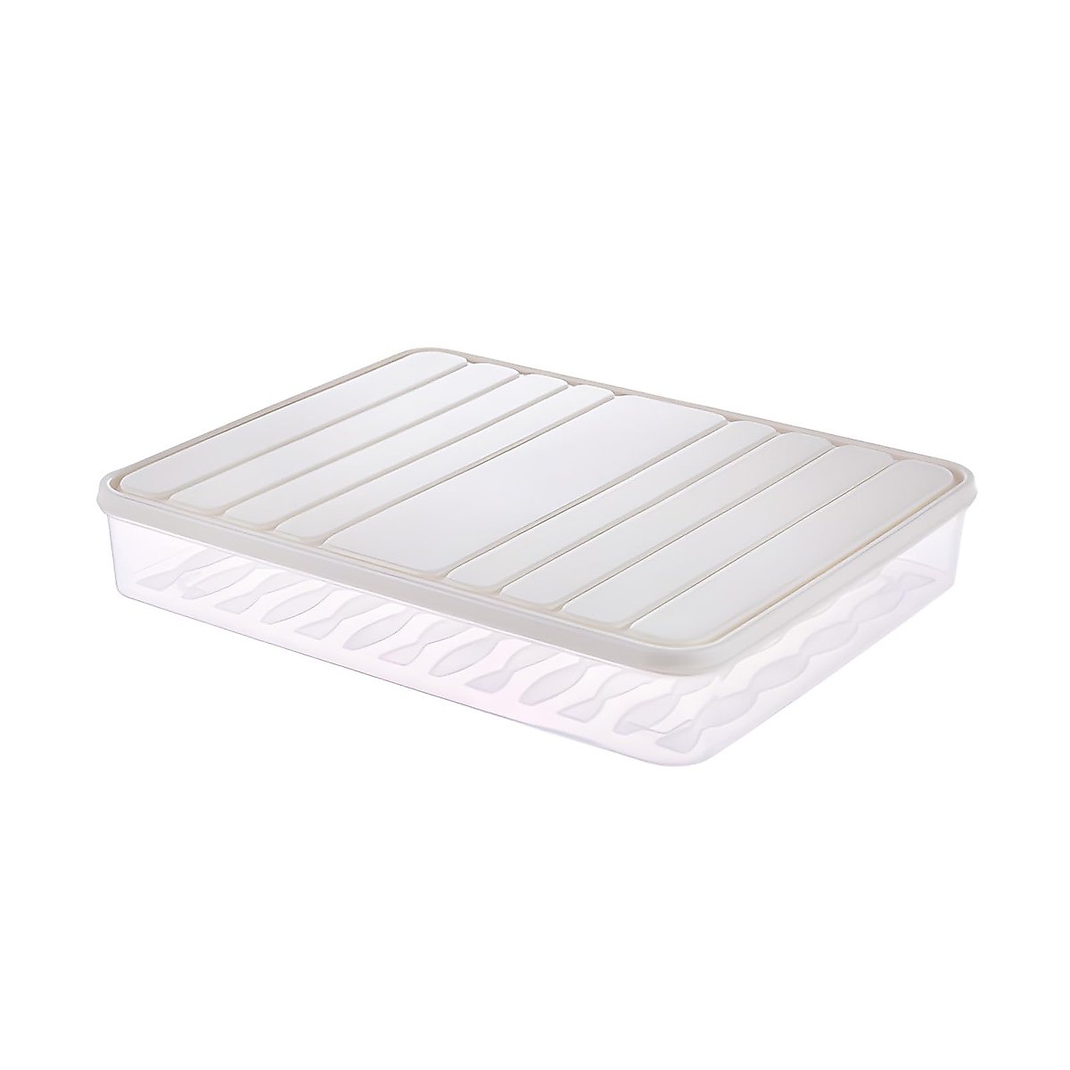 Food Storage Containers, Rectangle Food Storage Containers with Lids for Bacon, Deli meat, Lunchmeat, Vegetable, Noodles, Dumplings, and More, Crisper Bins for Refrigerator with Stackable and Visible