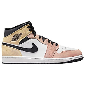 nike Air Jordan 1 Mid SE Flight Club DX4332 800 Magic Ember/Sundial White Black Mens Shoes - Size 12